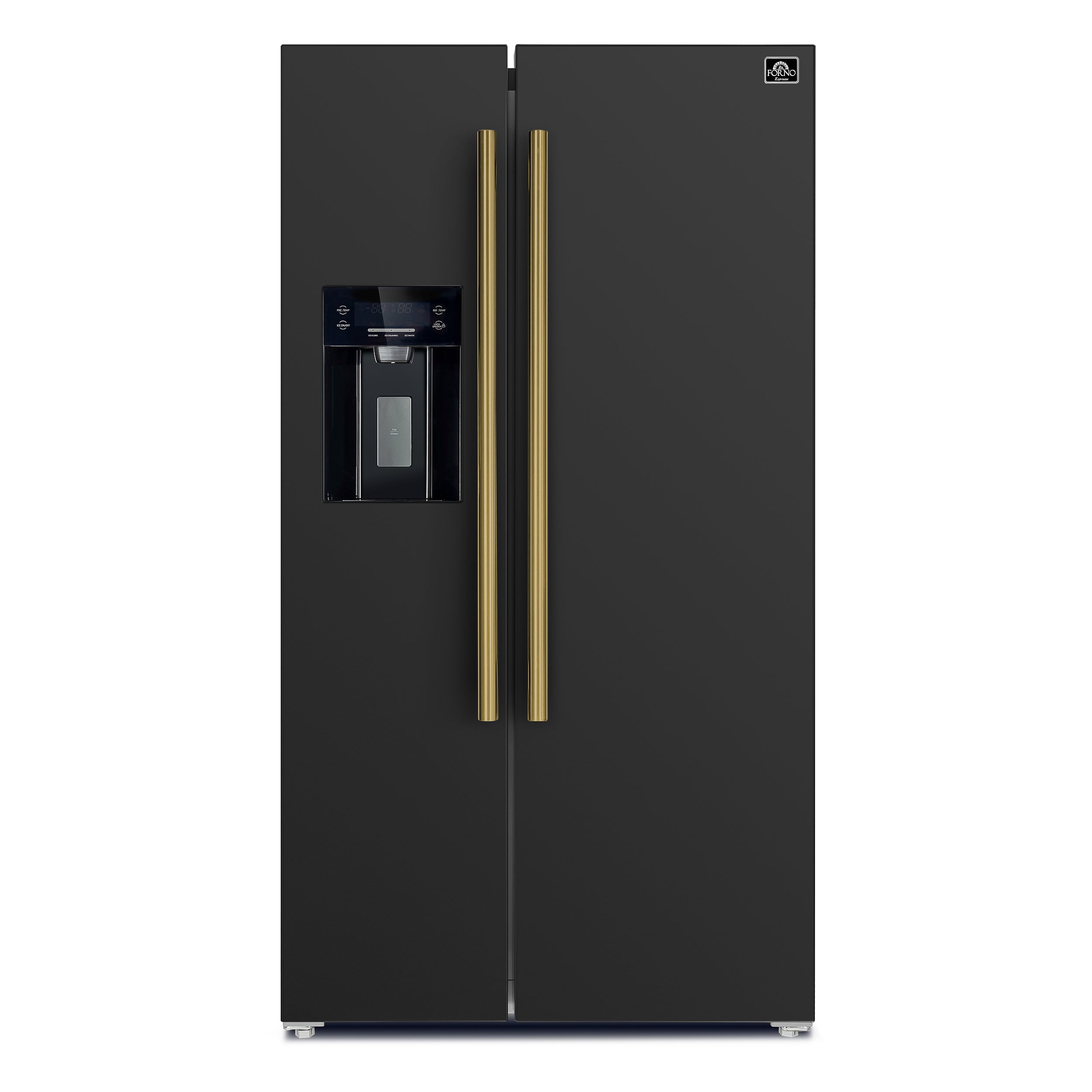 Forno Salerno Espresso 36-Inch Black Side-by-Side Refrigerator, 20 Cu ...